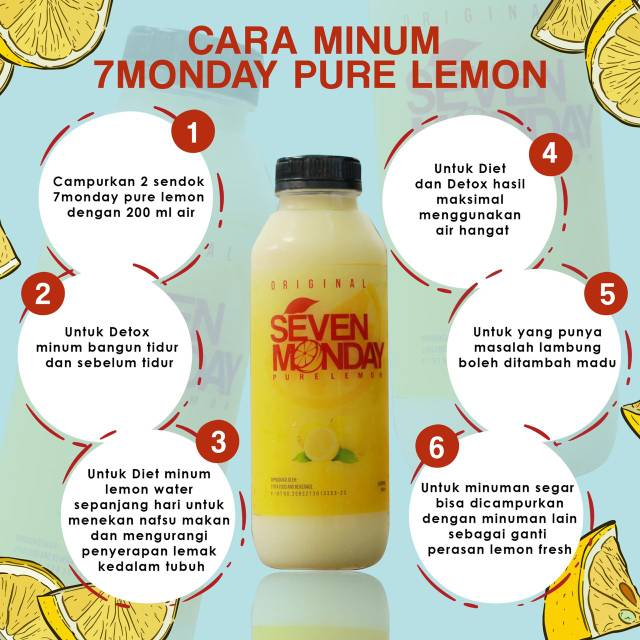 Jual PROMO Pure Lemon Seven Monday 500ml | Shopee Indonesia