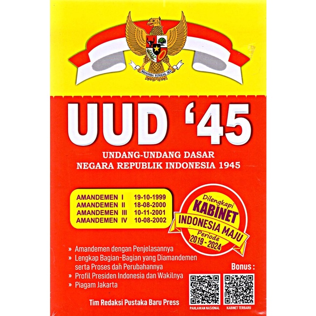 Jual Buku Uud `45 Undang Undang Dasar Negara Republik Indonesia 1945 ...
