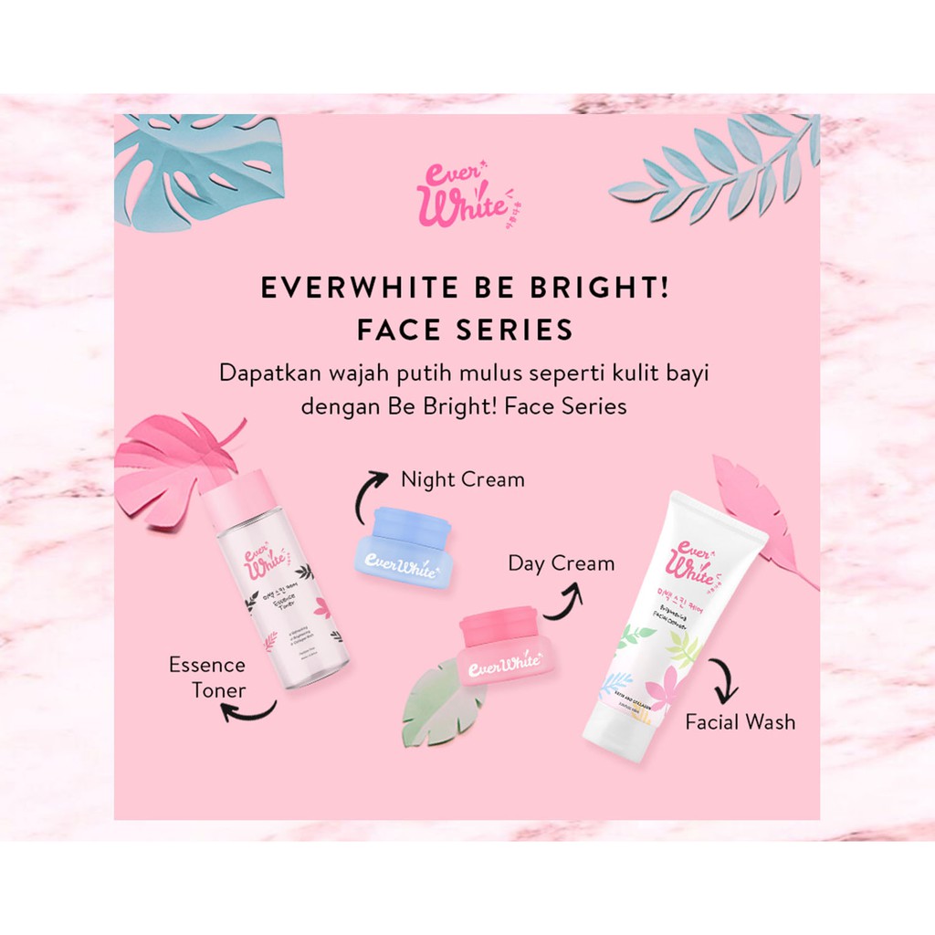 Jual Everwhite Be Bright! Face Series Set / Ever White Bright Cream Per ...