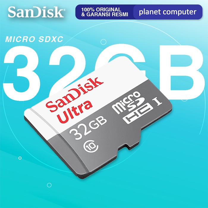 Jual Micro Sd Sandisk Ultra 32GB UHS-I Class 10 100Mbps NonAdapter Original | Shopee Indonesia