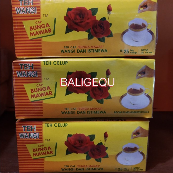Jual Teh-Daun- Teh Celup Cap Mawar / Bunga Mawar -Daun-Teh 800 Teh ...