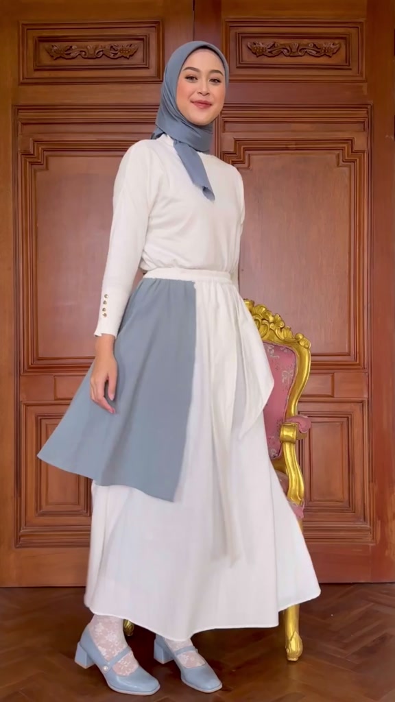 Jual Lozy Hijab - Tami Set (One Set Linen Rok & Outer) | Shopee Indonesia