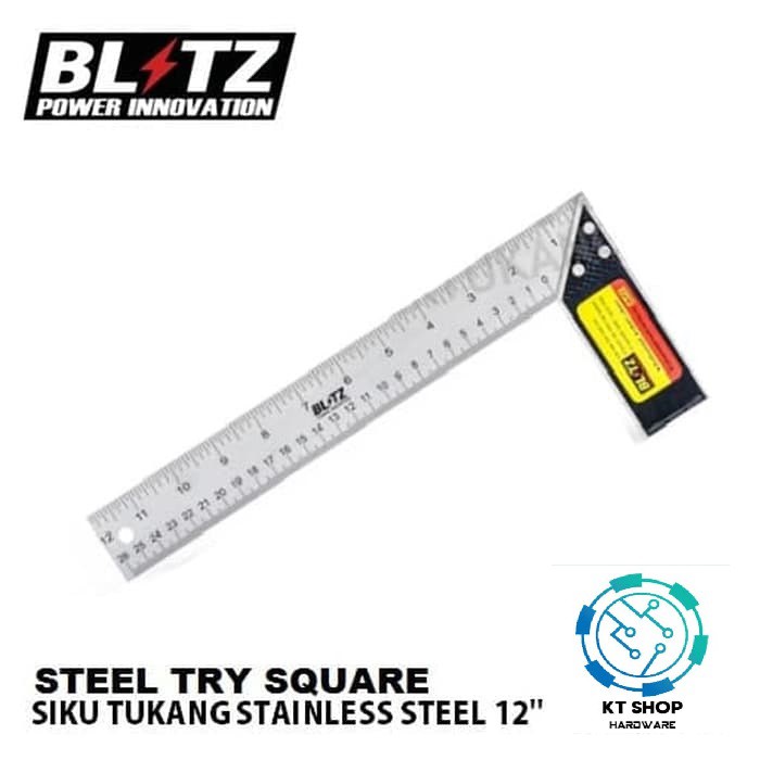 Jual Penggaris Siku Angle Square 12 Inch 30 Cm Carpenter Ruler BLITZ | Shopee Indonesia