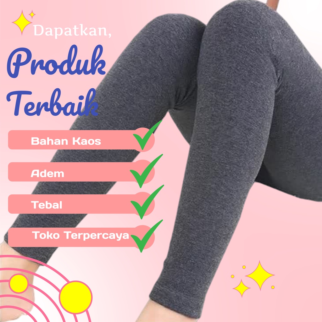 Jual Legging wanita dewasa panjang Legging cewek tebal lejing Adem Bahan Kaos | Shopee Indonesia
