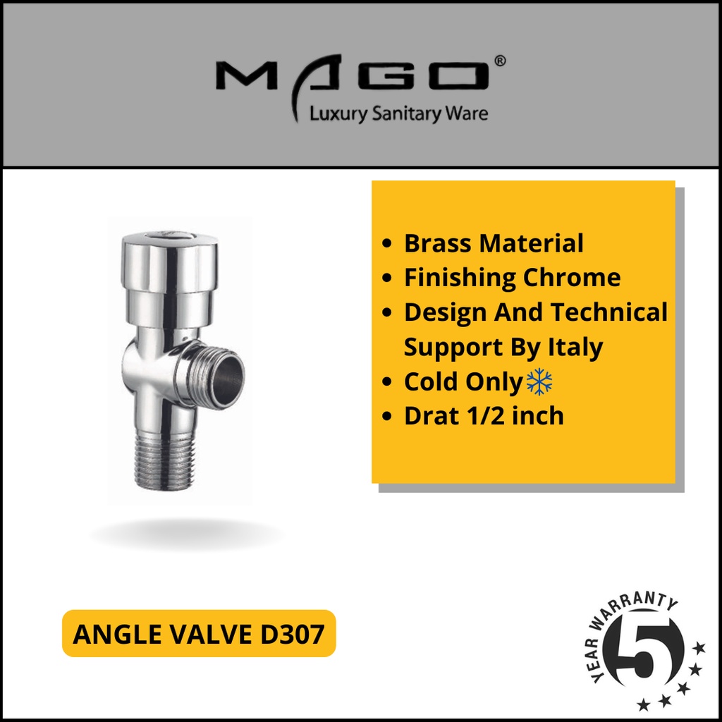 Jual Mago Angle Valve/ Stop Kran kuningan D307 | Shopee Indonesia