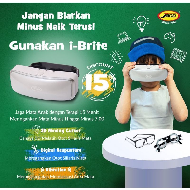Jual Jaco iBRITE GEN2 Terapi mata MINUS, PLUS, SILINDRIS | Shopee Indonesia