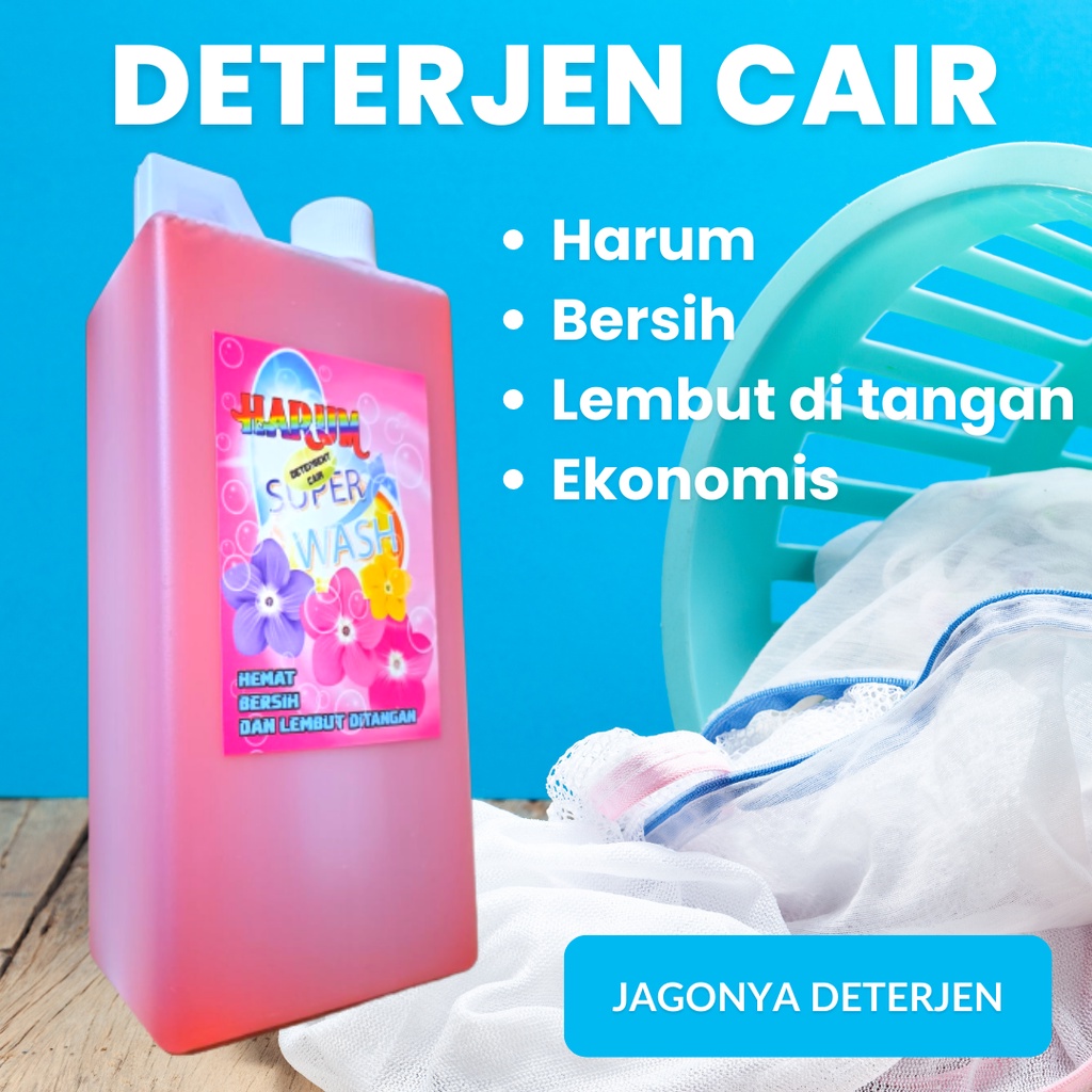 Jual DETERJEN CAIR 1 LITER LIQUID (SABUN CUCI CAIR) 1 LITER DETERJEN ...