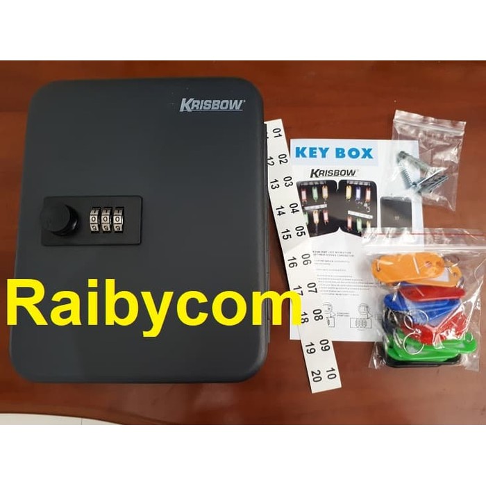 Jual Kotak Kunci Key Box Lemari Kunci Besi Krisbow isi 20 dengan ...