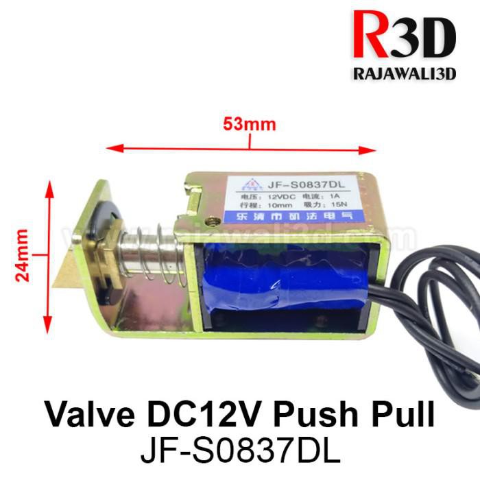 Jual Selenoid Valve DC 12V Push Pull JF-S0837DL Electric Door | Shopee ...