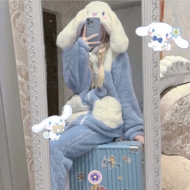 Jual [READY STOCK] CINNAMOROLL FLUFF ONESIE piyama tidur pajama sanrio ...