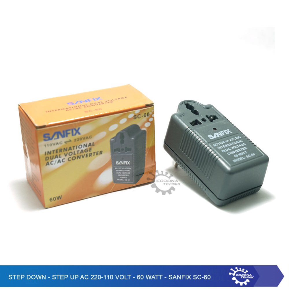 Jual Step Down - Step Up AC 220-110 Volt - 60 Watt - Sanfix SC-60 ...