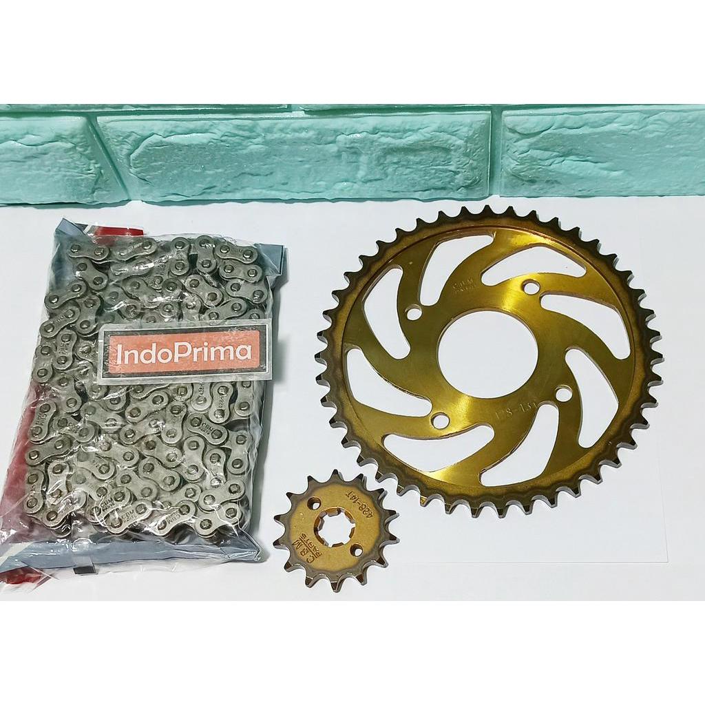 Jual KAPPA GEAR SET KOMPLIT SATRIA FU NEW. GIGI TARIK GOLD DAN RANTAI ...