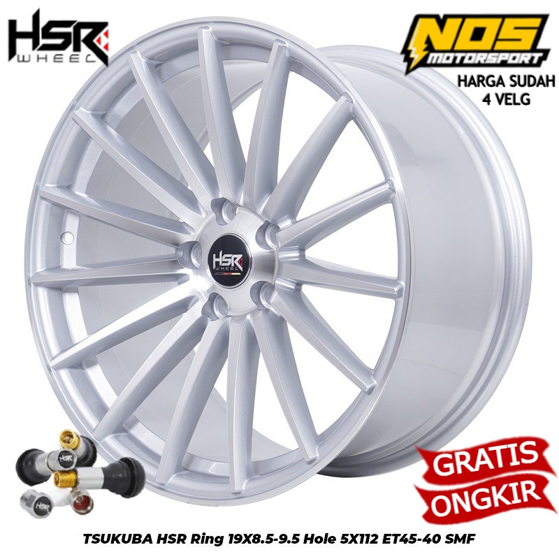 Jual Velg Mobil Hsr Tsukuba Ring 19 Lebar 85/95 Pcd 5x112 Untuk Mercy/Audi/Civic Silver | Shopee ...