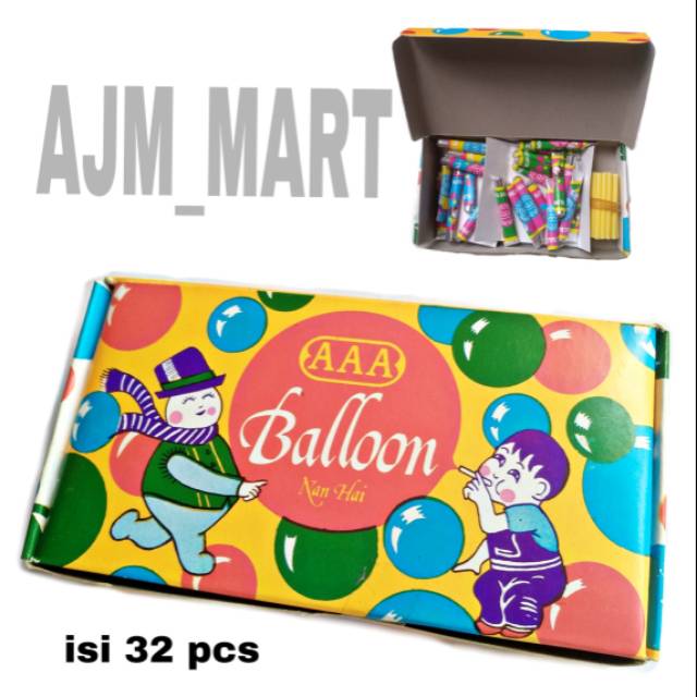 Jual Balloon AAA Balon Tiup Permainan Seru Jadul Termurah isi 32 ...