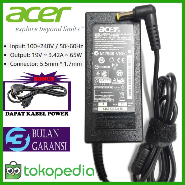 Jual Charger Adaptor Laptop Acer Aspire E14 E5-421 E5-431 E5-471 E5-475G | Shopee Indonesia