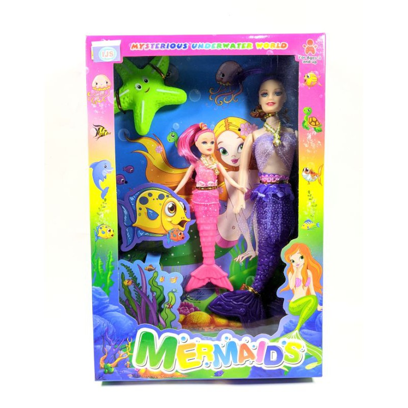Jual B753 Boneka Mermaid isi 2 / Boneka Putri Duyung isi 2 / Boneka ...