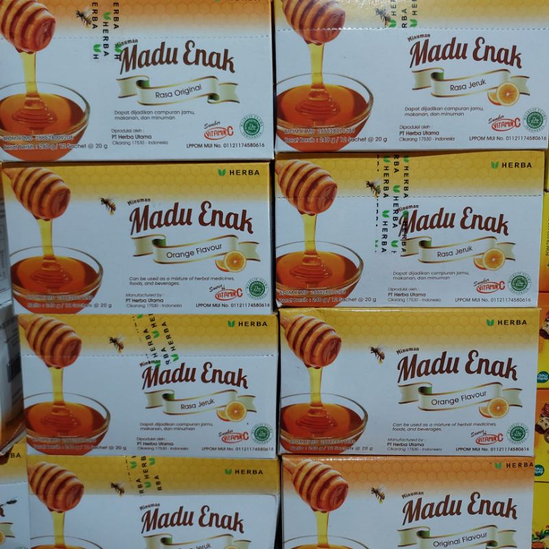 Jual Madu Enak Sachet Original box isi 12 pcs | Shopee Indonesia