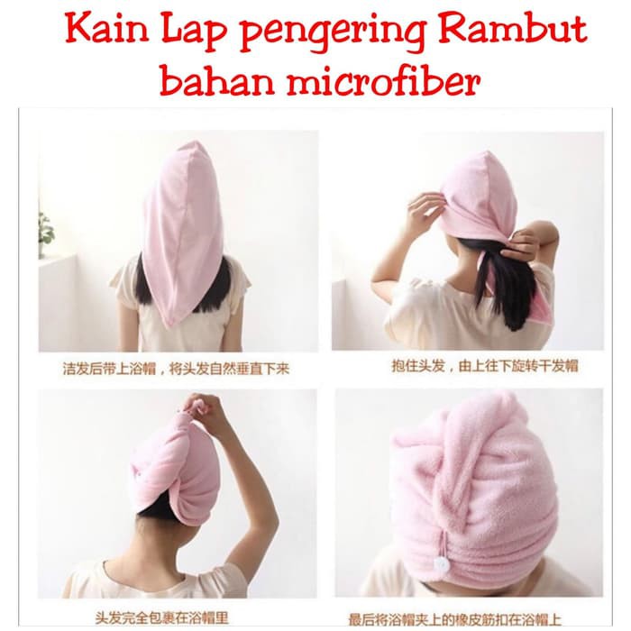 Jual AS Kain Lap Pengering Rambut Bahan Microfiber | Shopee Indonesia