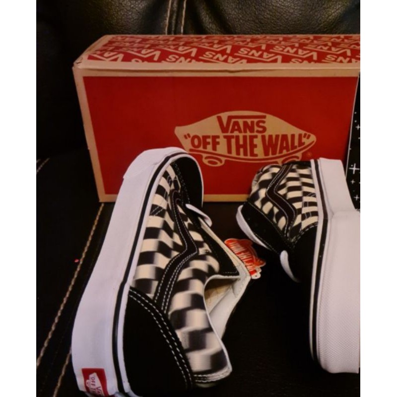 Jual Vans Classic Old Skool Checkerboard Blur Black And White | Shopee ...