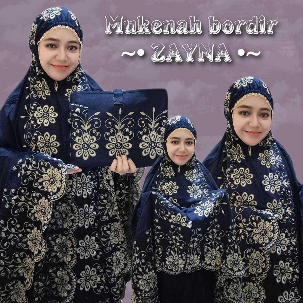 Jual DV MUKENA BORDIR ZAYNA JUMBO MUKENA PREMIUM BORDIR FULL AMINAH ...