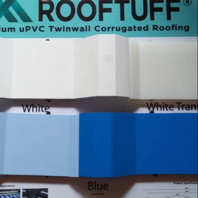 Jual Atap alderon UPVC ROOF TUFF 2 layer / 87cm | Shopee Indonesia