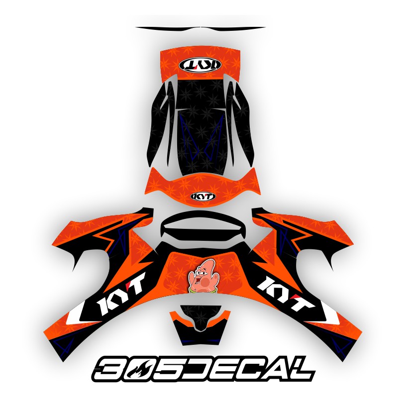 Jual Sticker Decal Helm KYT RC7 Part 1 | Decal Helm | Decal Sticker ...