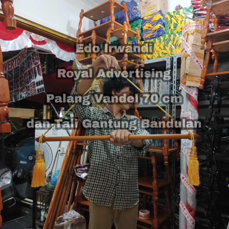 Jual Palang Kayu Vandel 70 cm dan Tali Gantung Bandulan Renda Bendera ...