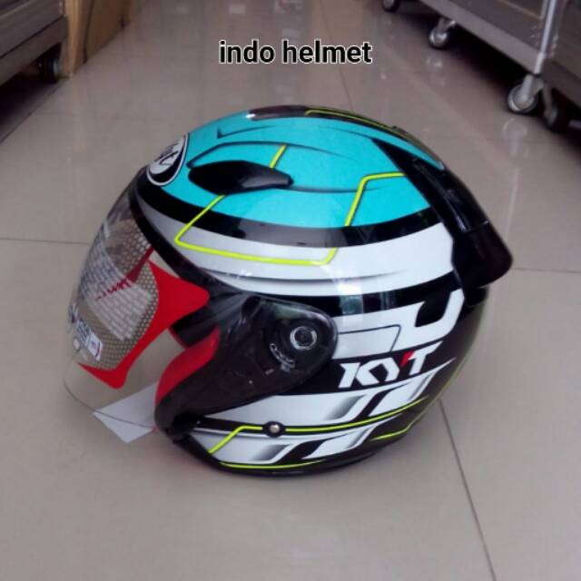 Jual helm kyt dj maru#13 black/blueis green/yellow fluo ori KYT DJ maru | Shopee Indonesia