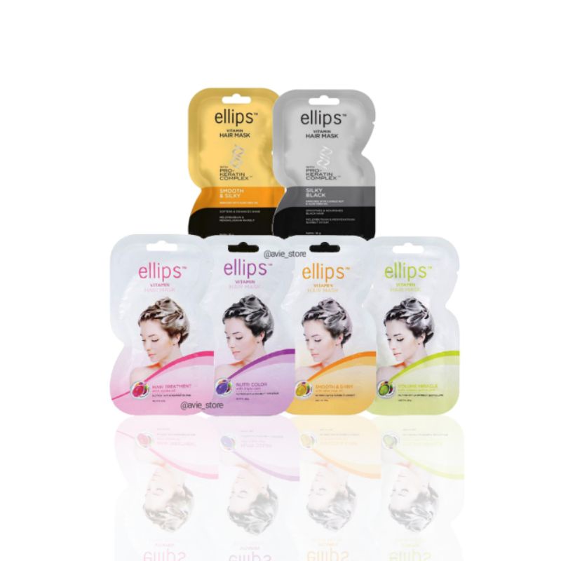 Jual Ellips vitamin hair mask with pro keratin complex 18g & 20g ...