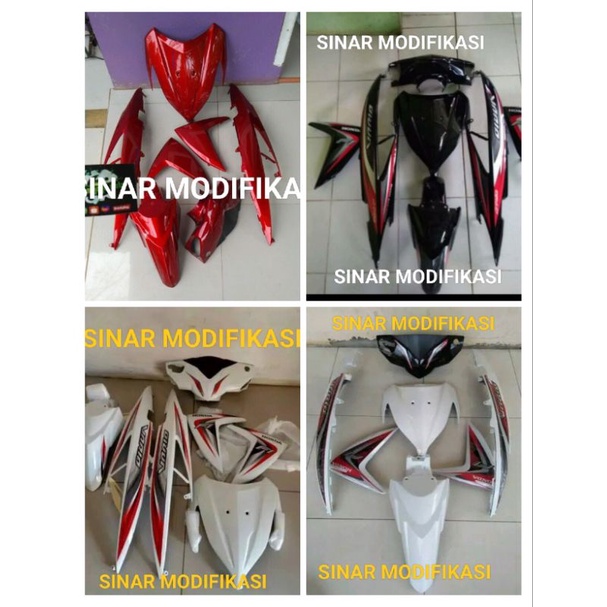 Jual Cover body vario led 110 fi full body halus warna merah putih ...