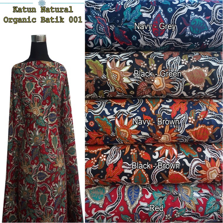 Jual Kain Batik Katun Organic 001 / Kain Katun Batik 001 / 100% Cotton ...