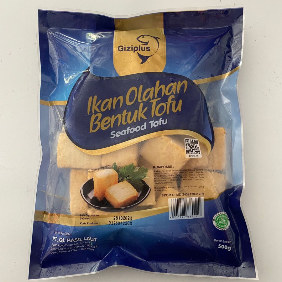 Jual GIZIPLUS Seafood Tofu 500 Gram /Siomay /Ikan /Nugget /Dimsum ...