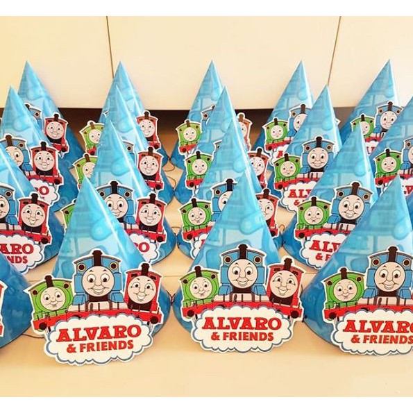 Jual topi ulang tahun thomas / topi ultah thomas / topi kerucut thomas ...