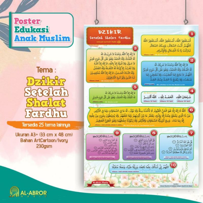 Jual Poster Edukatif Muslim Edukasi Bahasa Arab Atau Poster Belajar ...