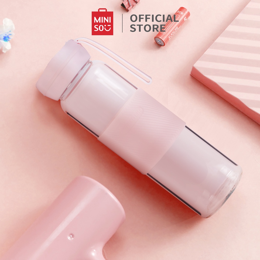 Jual MINISO Botol Minum Kaca 500ml Tempat Air Minum Glass Water Bottle ...