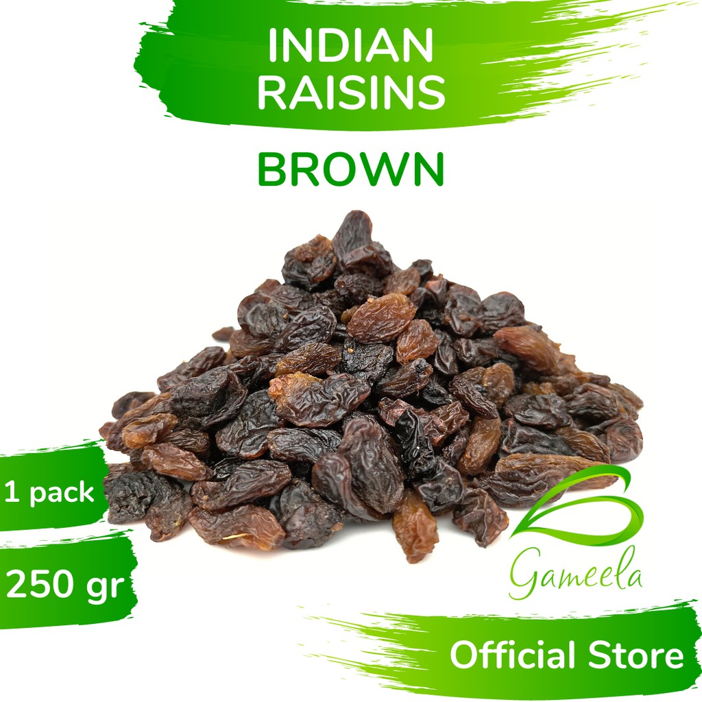 Jual Gameela Brown Indian Raisins 250 Gr Kismis India Warna Coklat ...