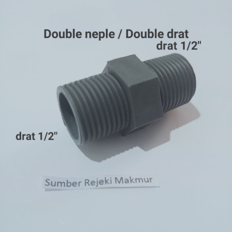 Jual Dobel Drat 1/2 Double Neple 1/2" Dobel Nepel Drat Luar 1/2 inch | Shopee Indonesia