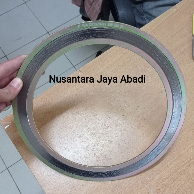 Jual SWG Spiral Wound Gasket Ansi 150 LB 8 " inchi DN 200 Besi Carbon ...