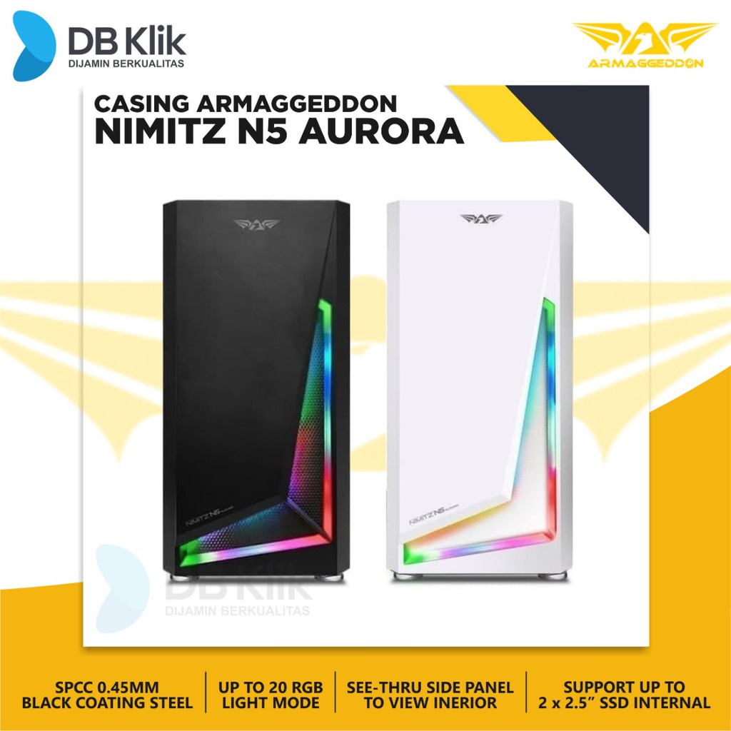 Jual Casing Armaggeddon Nimitz N5 Aurora Micro ATX | Shopee Indonesia