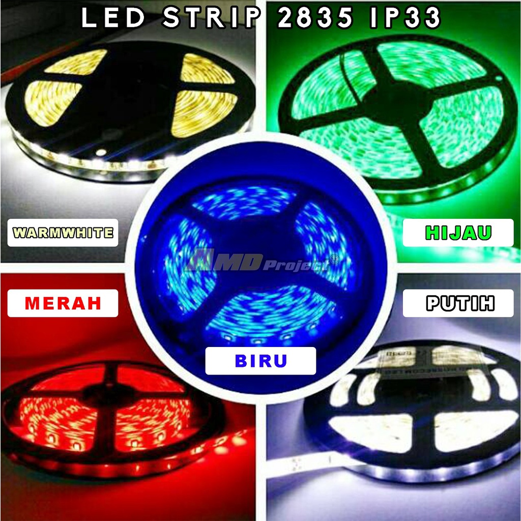Jual Lampu Plafon Led Strip Light 2835 12V IP33 Indoor Merah Hijau Biru ...