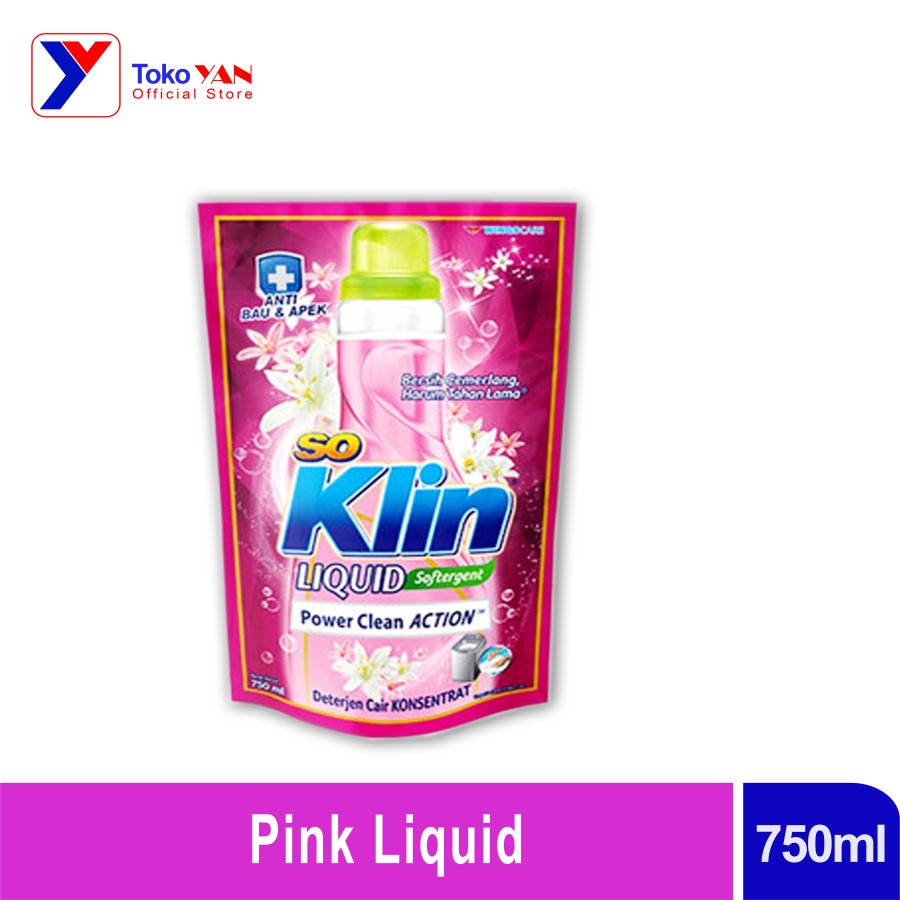 Jual So Klin Liquid Softergent Pink 750mlsok Lin Cair Deterjendetergent Shopee Indonesia