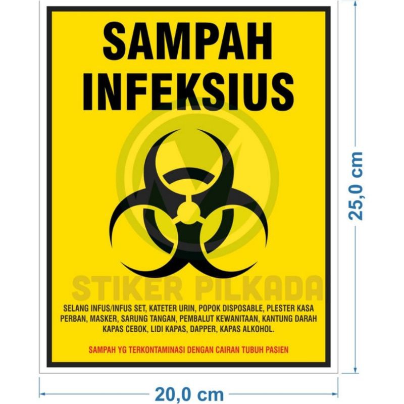 Jual STIKER SAMPAH INFEKSIUS UK. 20X25CM | Shopee Indonesia