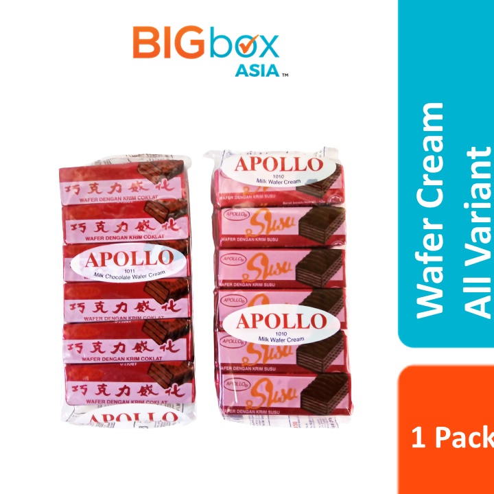 Jual Apollo Wafer All Variant Rasa Milk Cream & Chocolate Cream ...