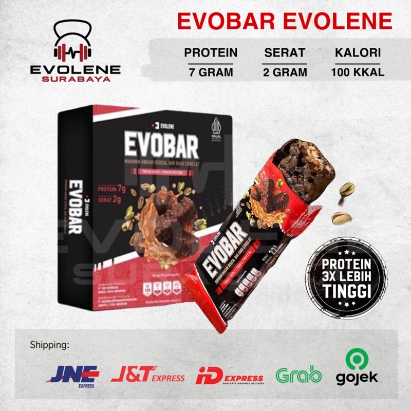 Jual Evolene - Evobar Coklat Tinggi Serat + Tinggi Protein | Shopee ...