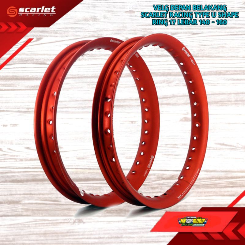 Jual VELG SCARLET RACING D/B TYPE U SHAPE RING 17 LEBAR 140-160 140-140 ...