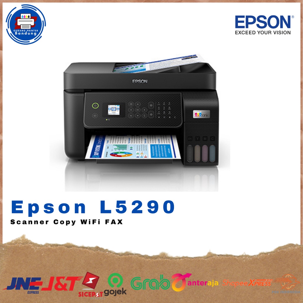 Jual Printer Infus AIO Warna A4 ADF - Epson L5290 Scanner Copy WiFi FAX ...