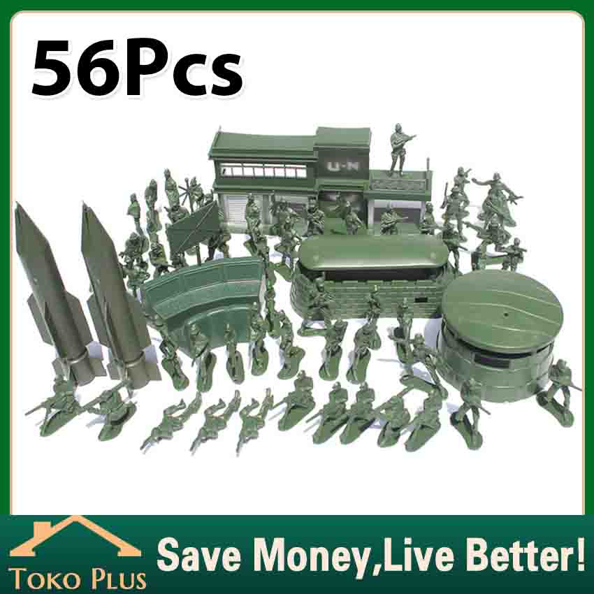 Jual 56Pcs Mainan figure Tentara Set Plastik Murah / Mainan Tentara ...