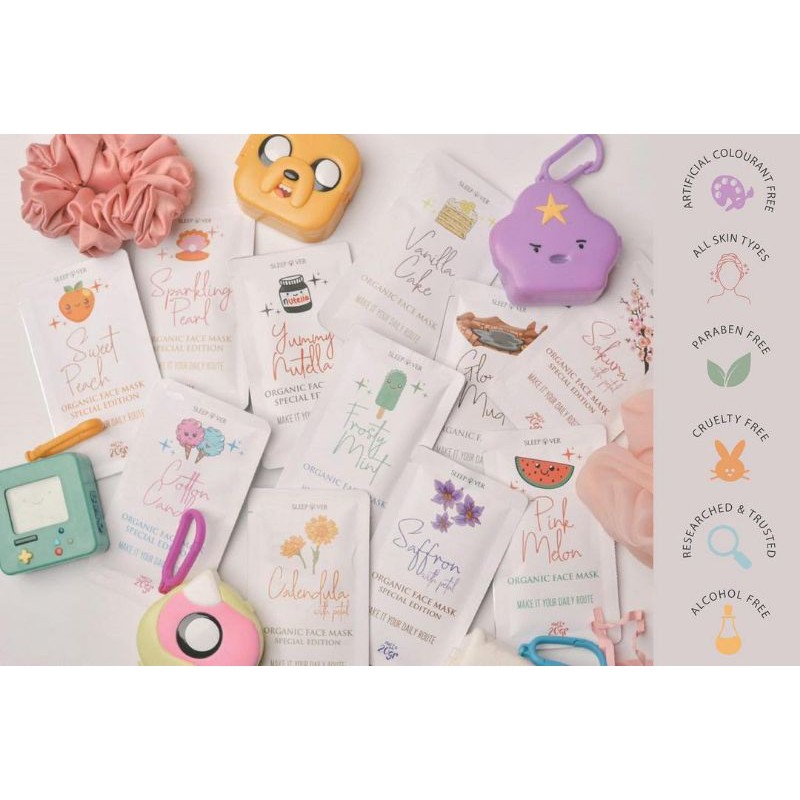 Jual SLEEPOVER ORGANIC FACE MASK ( 20 gram ) | Shopee Indonesia