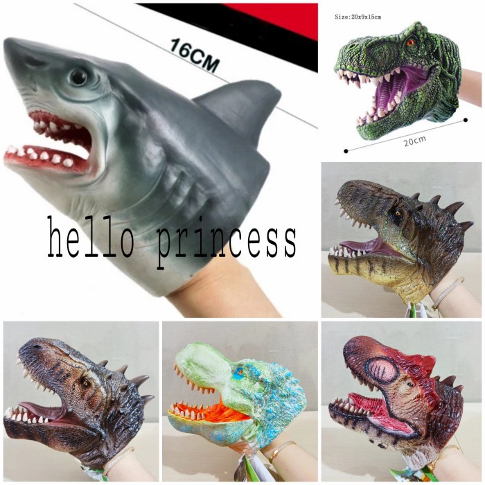 Jual MAINAN ANAK HAND PUPPET DINOSAURUS DAN HIU MAINAN TANGAN DINO ...