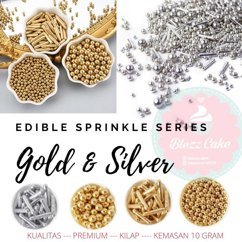 Jual Premium Sprinkle edible hiasan kue mutiara pearl | Shopee Indonesia